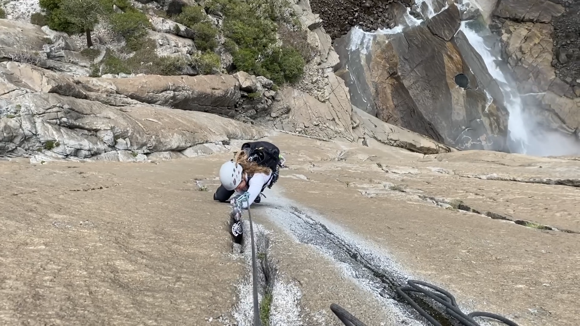A full day Yosemite climb with difficult sections and a long descent ...