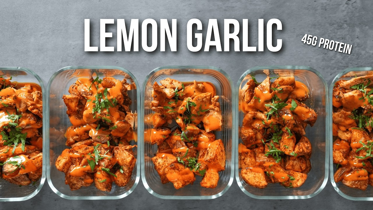 No more boring dinners - 45g protein lemon garlic chicken