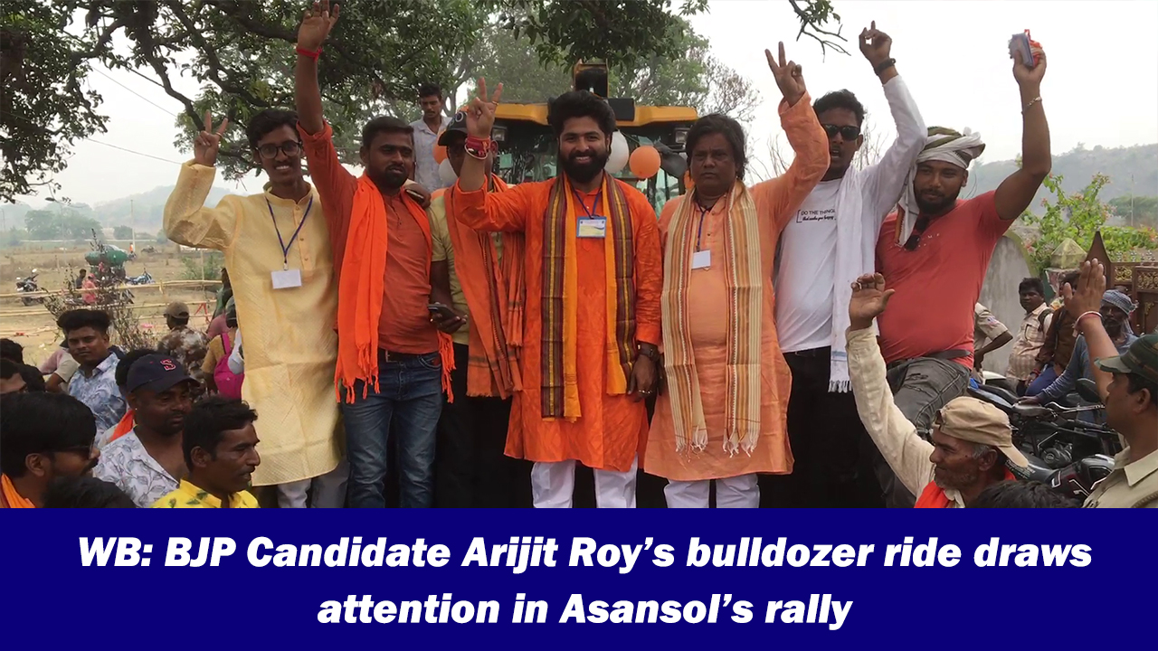 WB: BJP candidate Arijit Roy’s bulldozer ride draws attention at CM ...