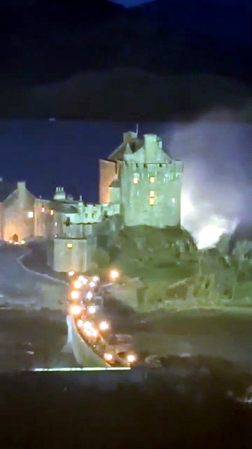 Filming for Highlander at Eilean Donan Castle
