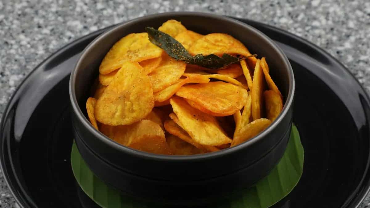 Low oil banana chips in an air fryer for a grand Vishu Sadhya spread
