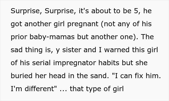 Sister left shocked after man reveals why he keeps getting women pregnant