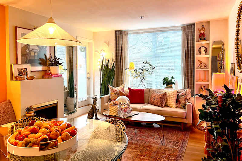 This chic apartment proves thrifted items fix an egregious lack of whimsy