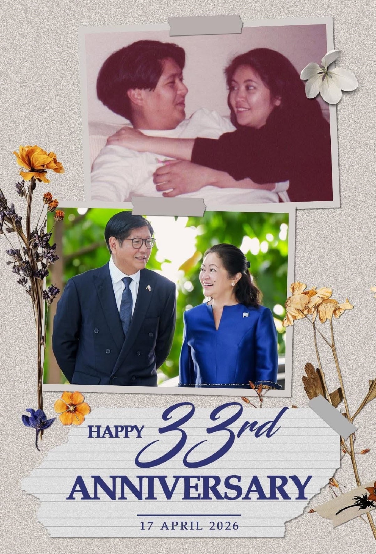 Marcos pens sweet wedding anniversary message to first lady