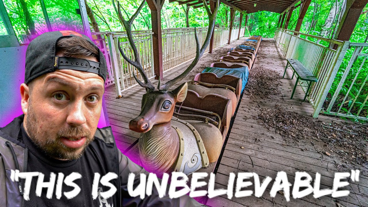 Unbelievable abandoned theme park with cars rides and mansions (Japan ...