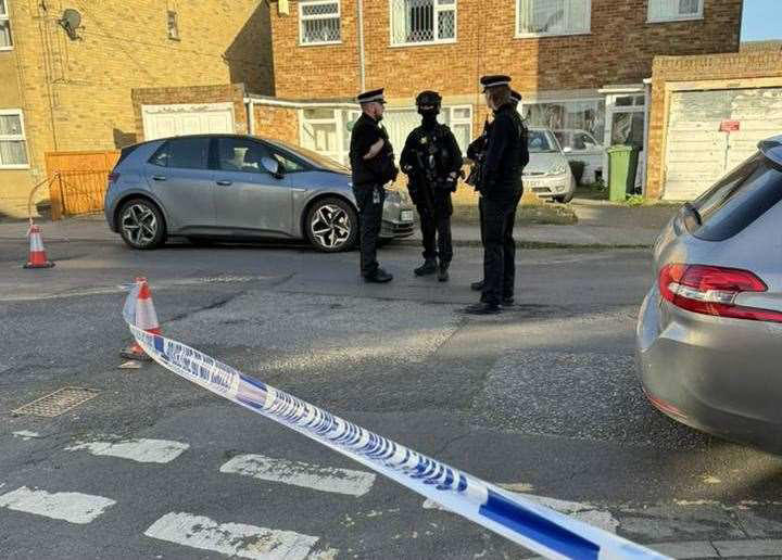 Police seal off Alma Road in Sheerness as major emergency response unfolds