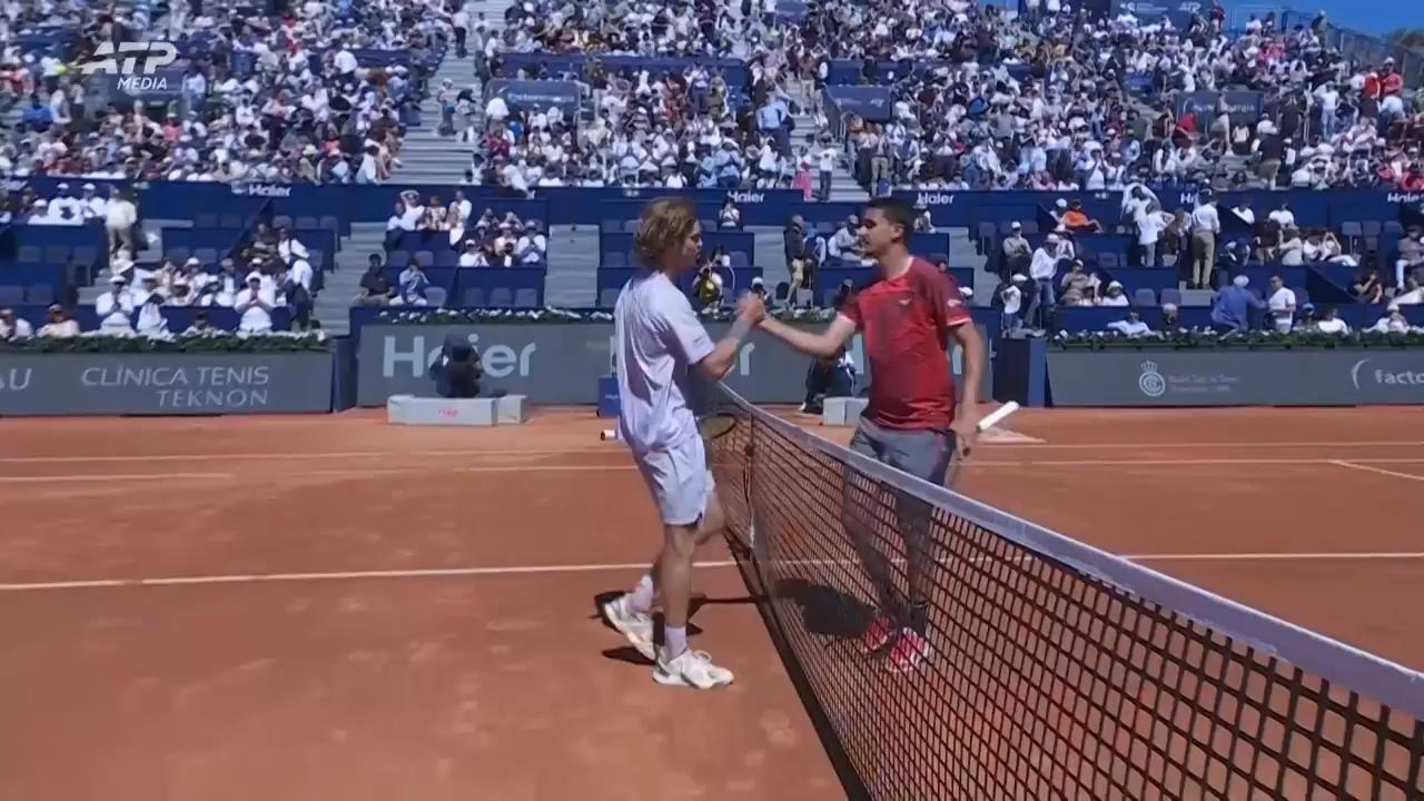 Rublev into Barcelona QF's after straight sets win over Sonego