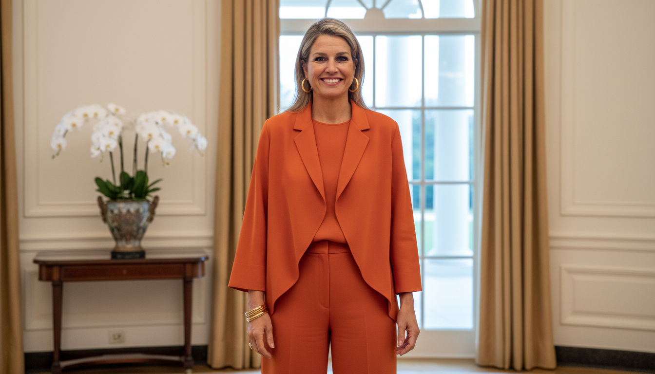 Melania Trump’s sculptural florals vs. Queen Máxima’s bold orange at ...
