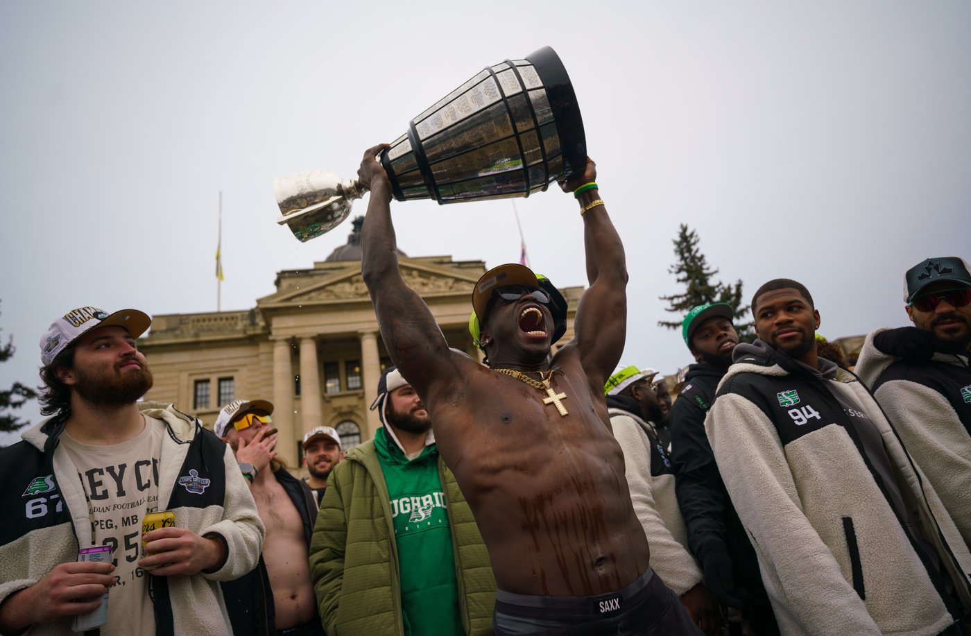 CFL suspends Roughriders' Ajou for violating gender-based violence policy