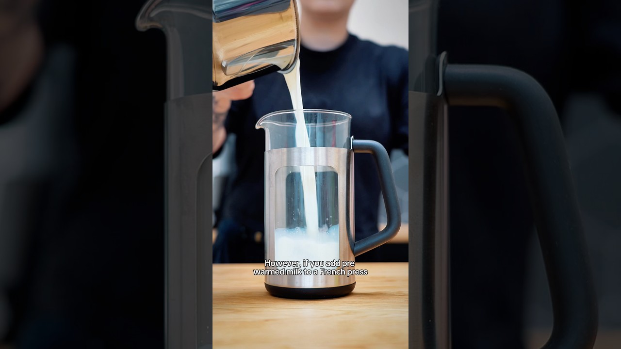 How to make latte art milk with a French press
