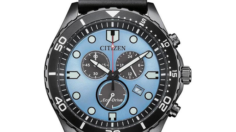 Citizen's black and blue Eco-Drive weekender watch is 60% off