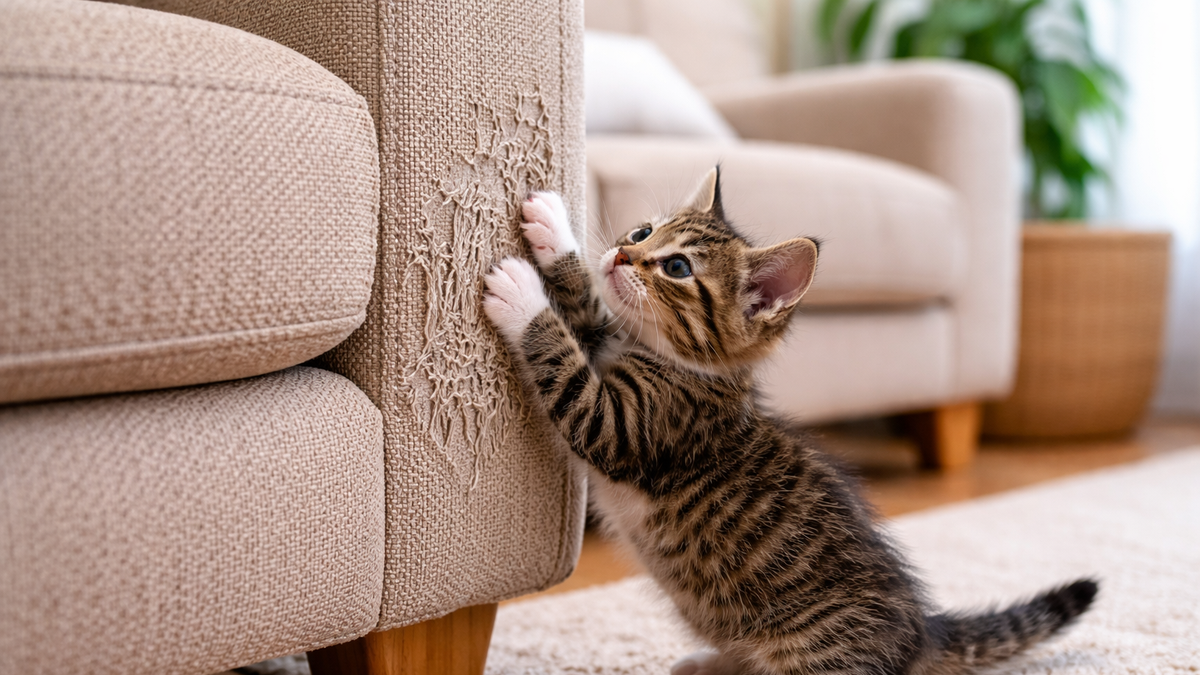 Cómo evitar que los gatos arañen sillones, muebles y cortinas