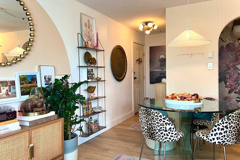 This chic apartment proves thrifted items fix an egregious lack of whimsy