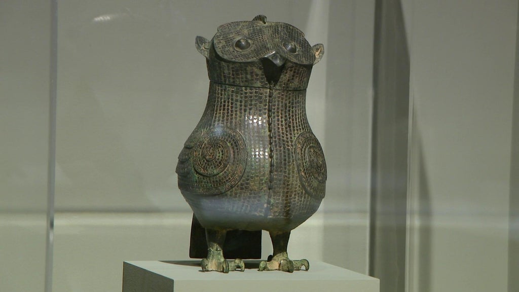 3,000-year-old owl accidentally damaged by visitor back on display at ...