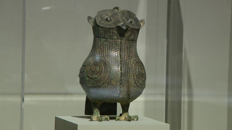 3,000-year-old owl accidentally damaged by visitor back on display at ...