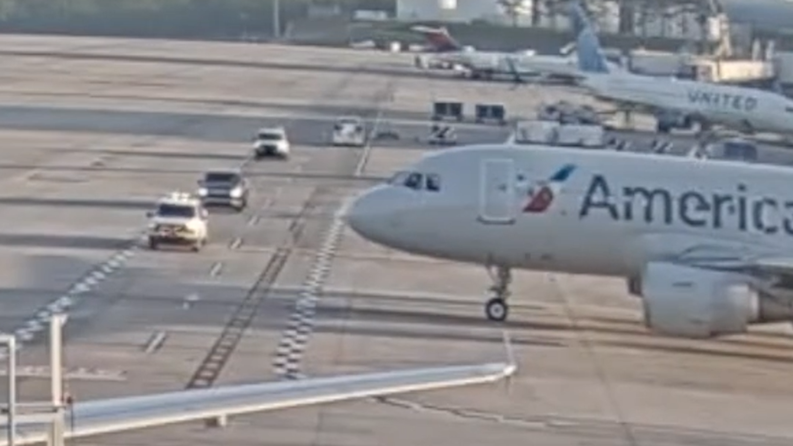 American Airlines pilot forces to slam brakes Wednesday morning