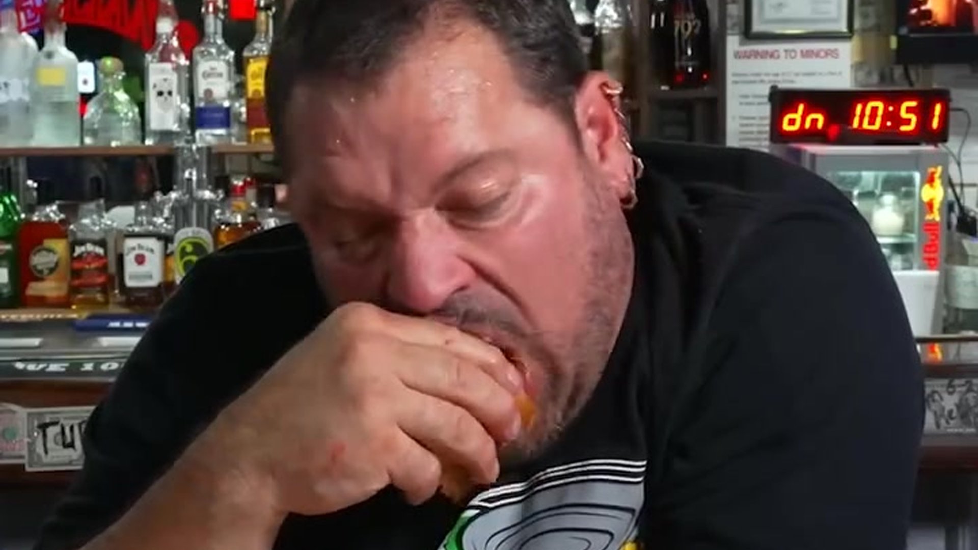 Pizza and shake eating challenge