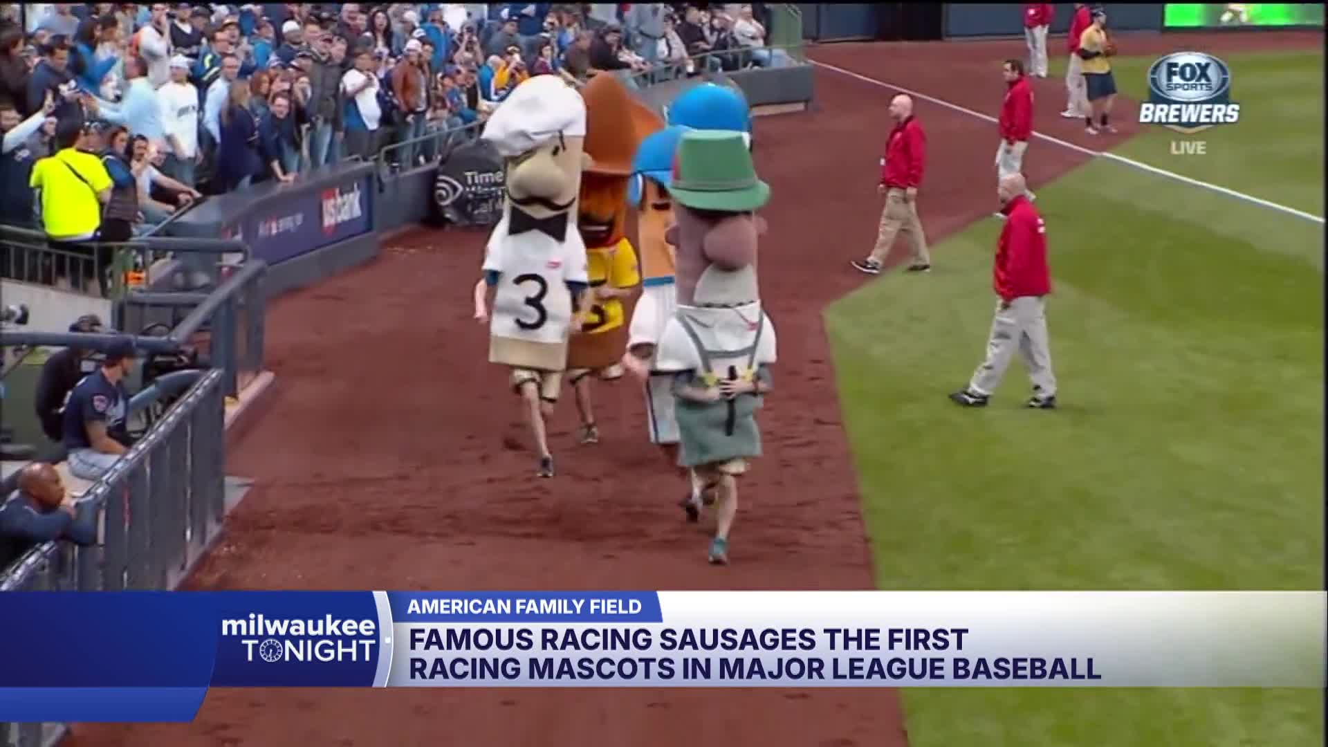Famous racing sausages were first racing mascots in MLB