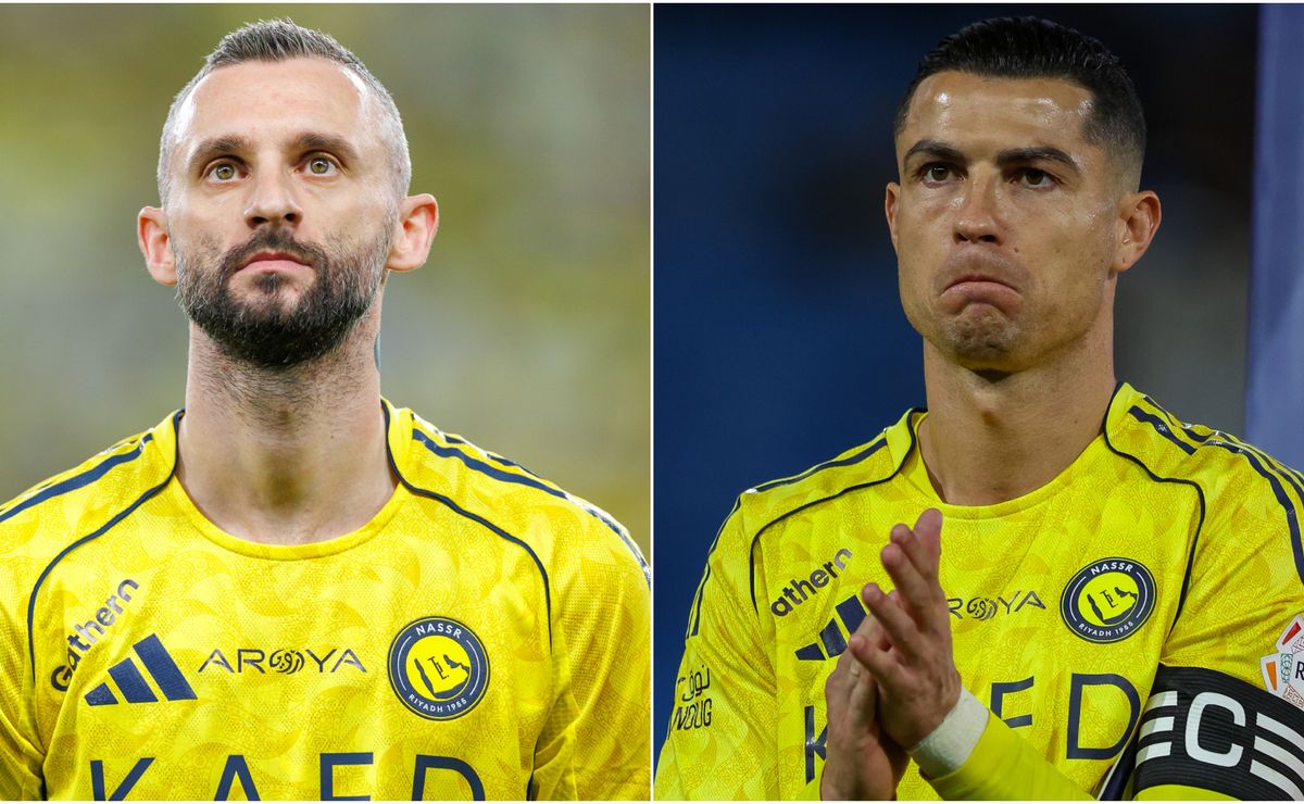 Cristiano Ronaldo smiles as trusted teammate Marcelo Brozovic ...