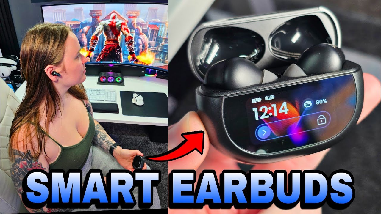 Earbuds with a smart touch screen case Tozo NC20 Pro review and unboxing