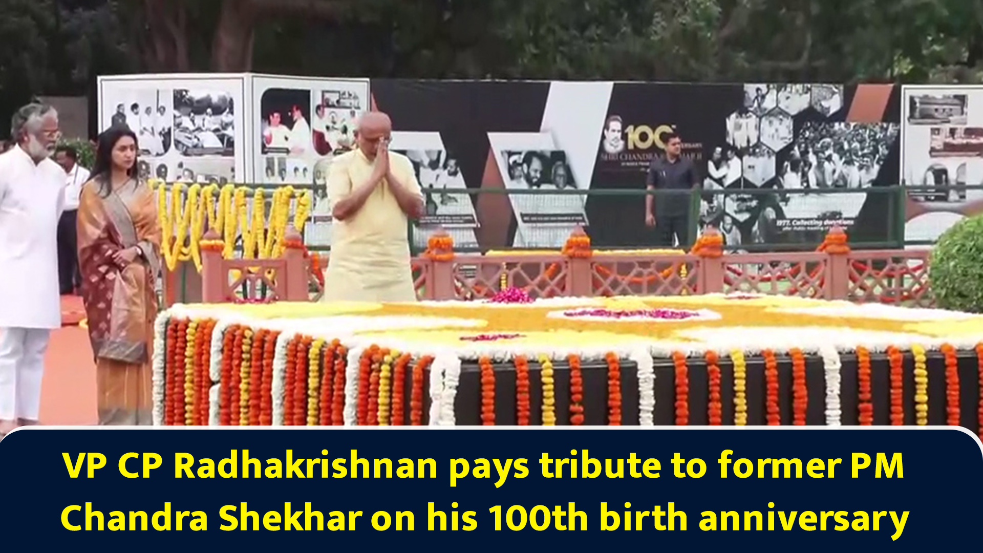 VP CP Radhakrishnan pays tribute to former PM Chandra Shekhar on his ...