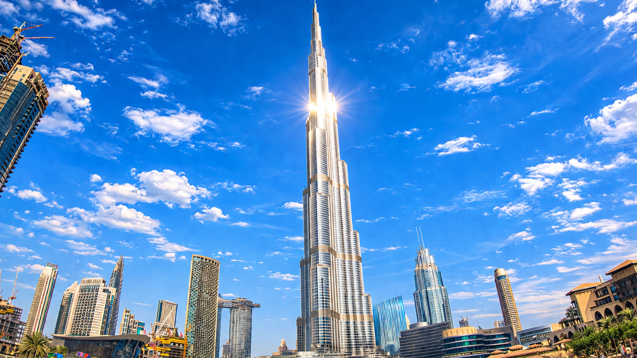 Dubai city walk around Burj Khalifa area (4K)