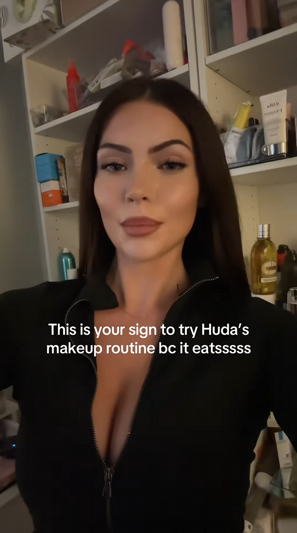 Huda makeup routine tutorial coming soon