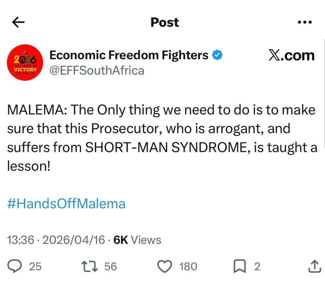 NPA pans social media threats against prosecutor in Julius Malema case