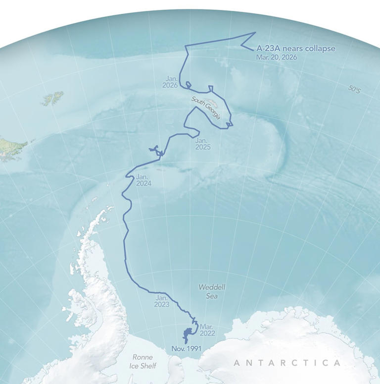 Farewell A-23A: World’s oldest iceberg finally dies after 40 years
