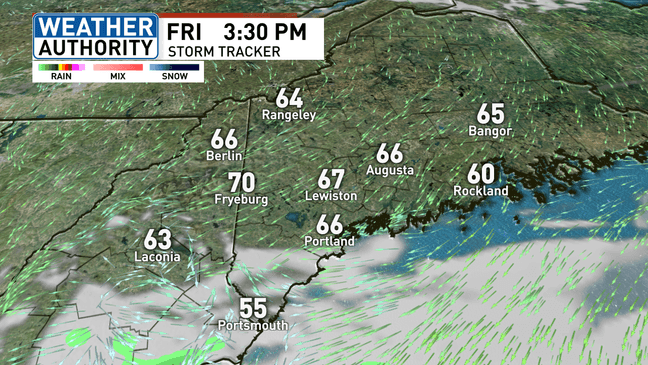 Morning clouds, afternoon sun with temps in 60s and near 70 for Friday