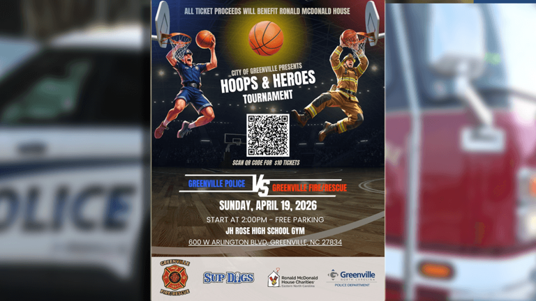 Greenville first responders face off in 'Hoops for Heroes' charity game