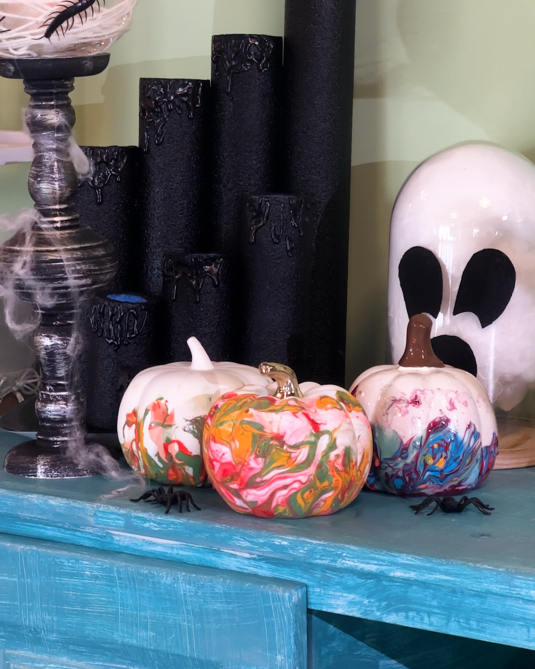DIY wicked pumpkin Halloween decor💅🎃
