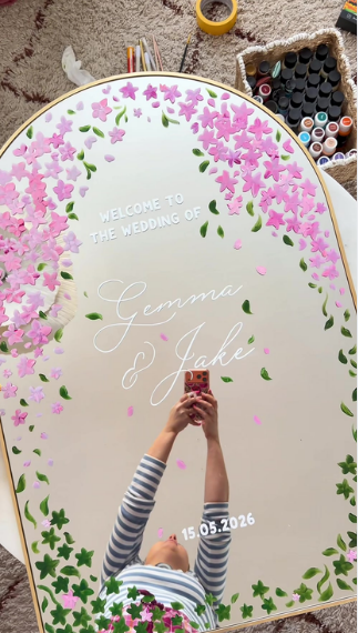 DIY wedding sign that looks beautiful and personal