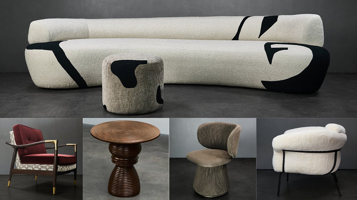 Material contrast takes centre stage in this contemporary furniture ...