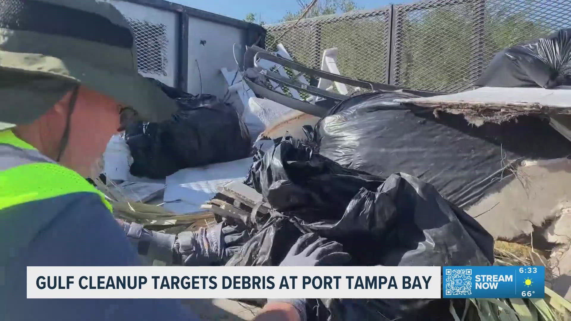 Cleanup this morning targets debris at Port Tampa Bay