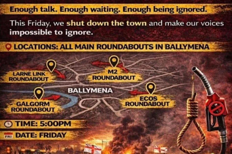 PSNI aware of planned fuel protests in Ballymena this evening as ...
