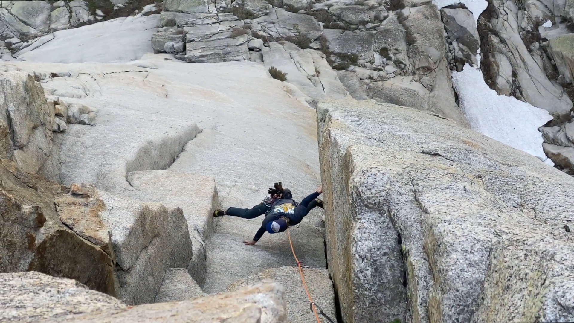 A 1,000 foot climb that starts with a rappel and gets more serious ...
