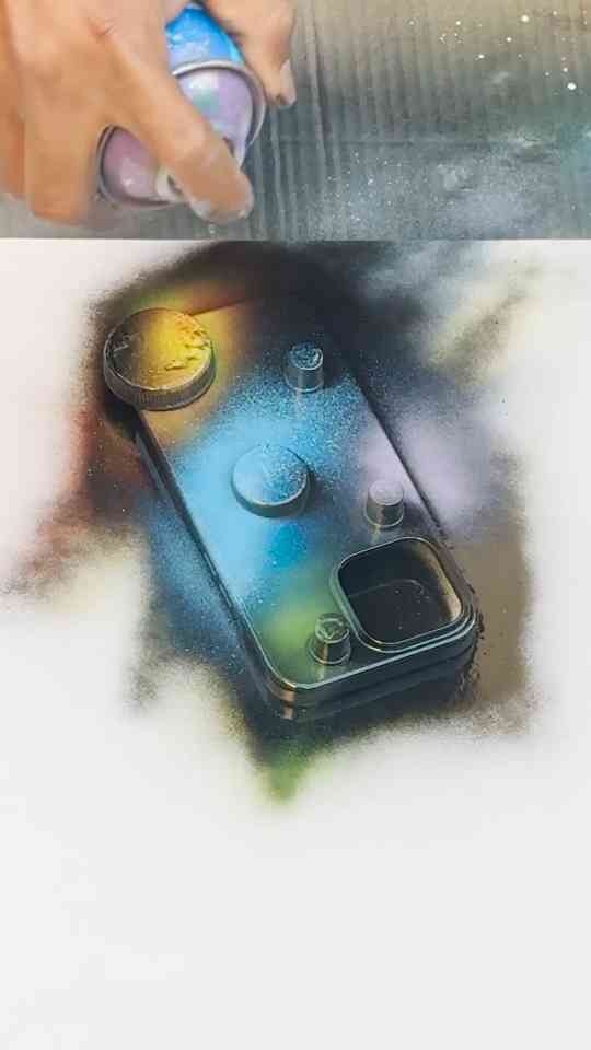 A street artist torched his iPhone!