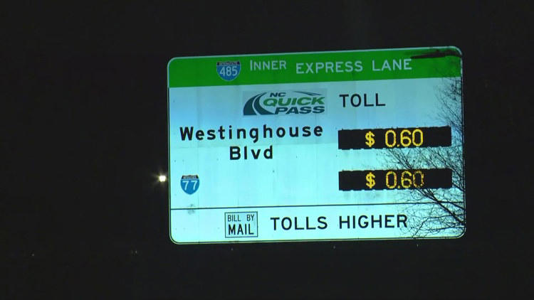 I-485 toll rate changes take effect