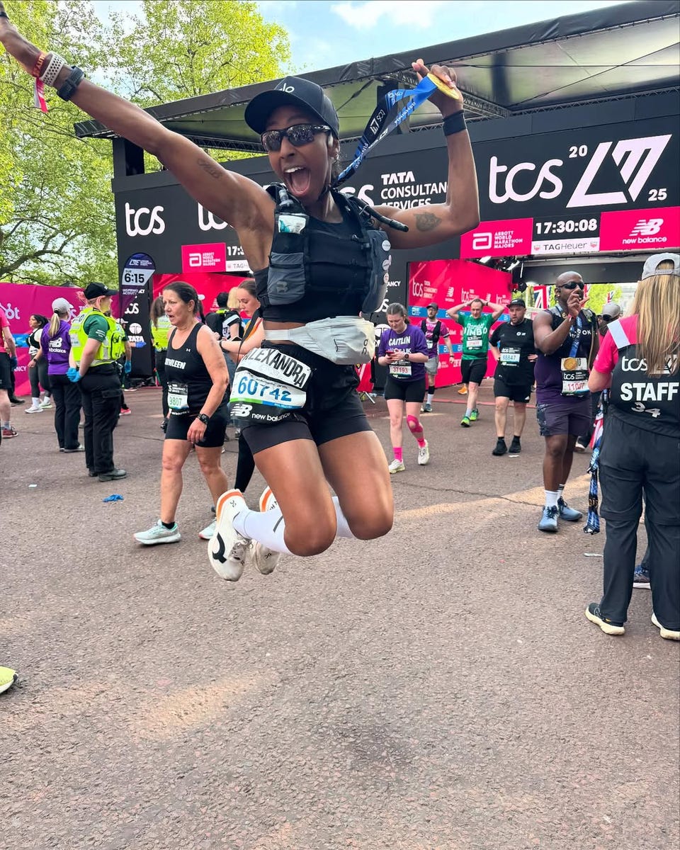 Alexandra Burke is aiming for a sub 4-hour marathon – her exact weekly ...
