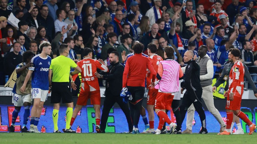 England international heavily involved in pitch brawl that left ...