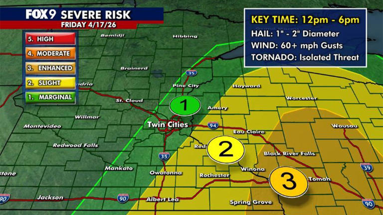 Tornado observed near Rochester; tornado watch in southern MN, WI