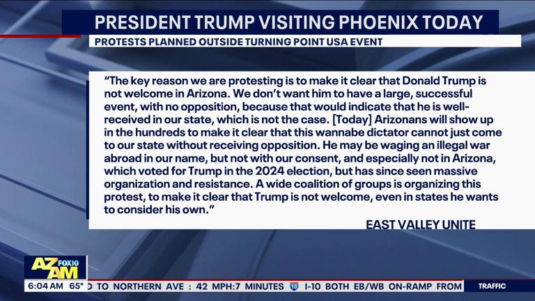 President Donald Trump spoke at Turning Point USA event in Phoenix