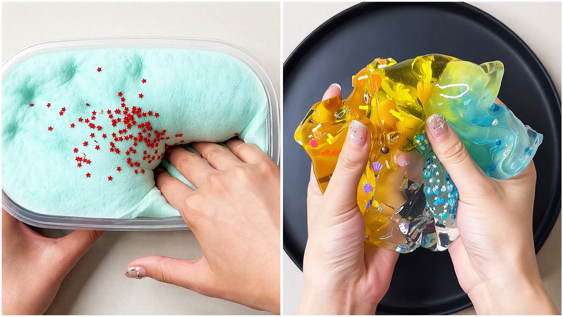 Bright slime blend and smooth texture moments