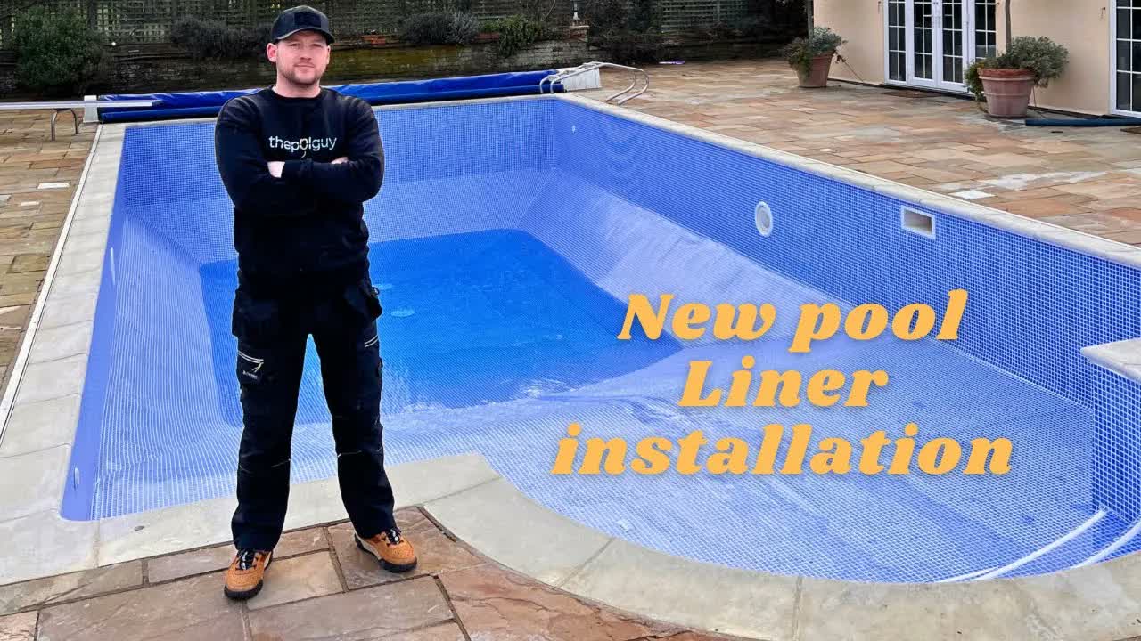 This video shows a pool with 10 years of failing tiles being rebuilt
