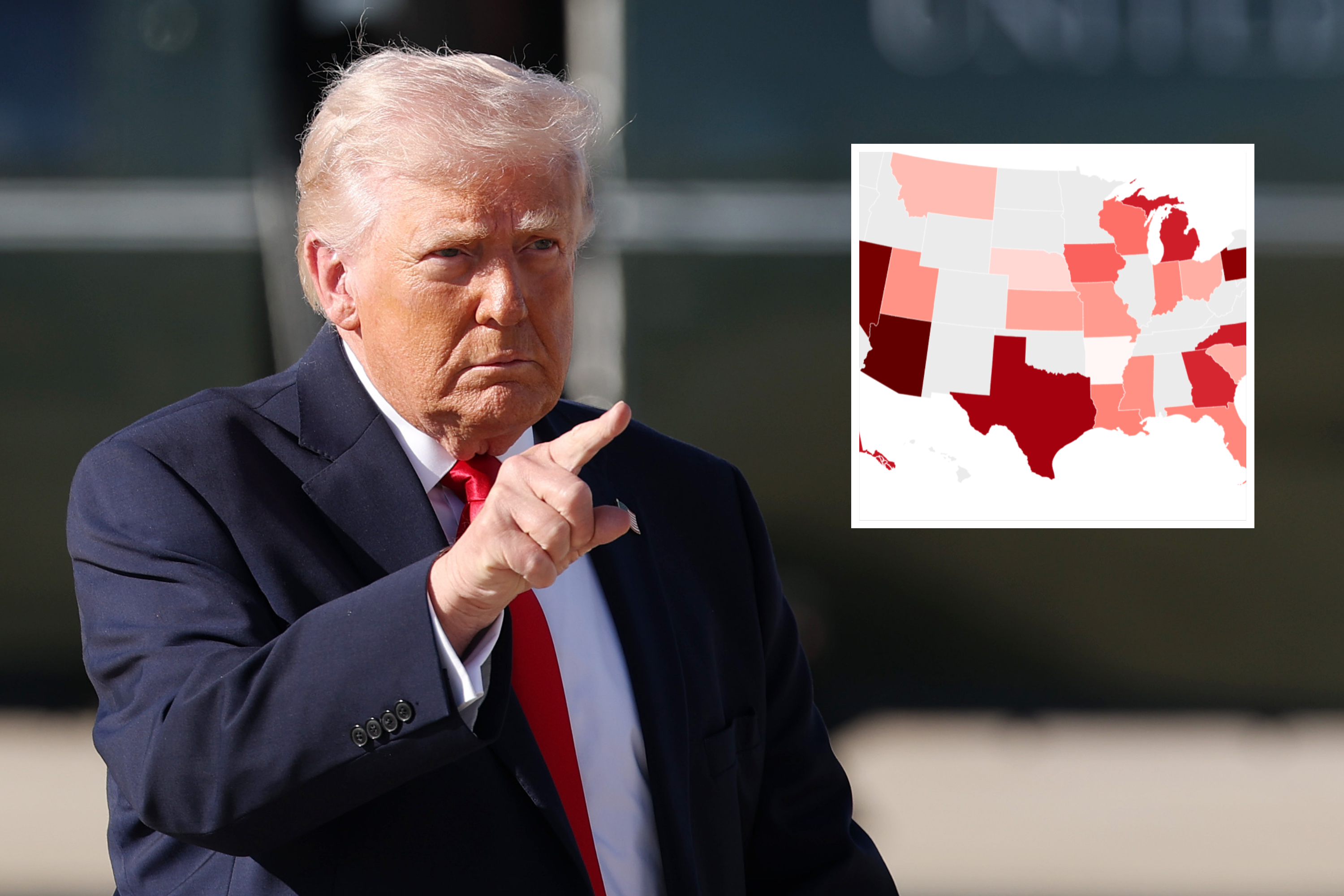 Map shows Trump's approval rating underwater in GOP strongholds