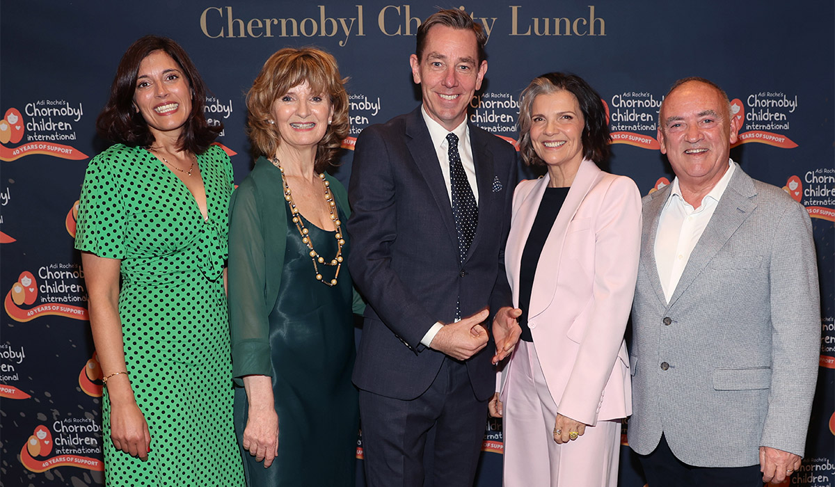New style trend? Ali Hewson rocks a pretty pink suit at charity lunch