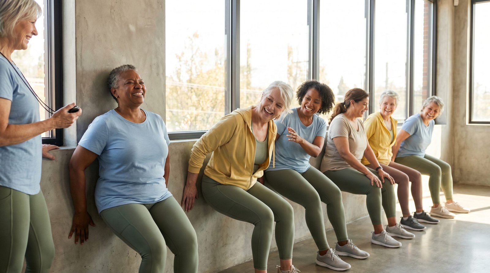 The wall sit benchmark for women over 50 that signals true leg strength