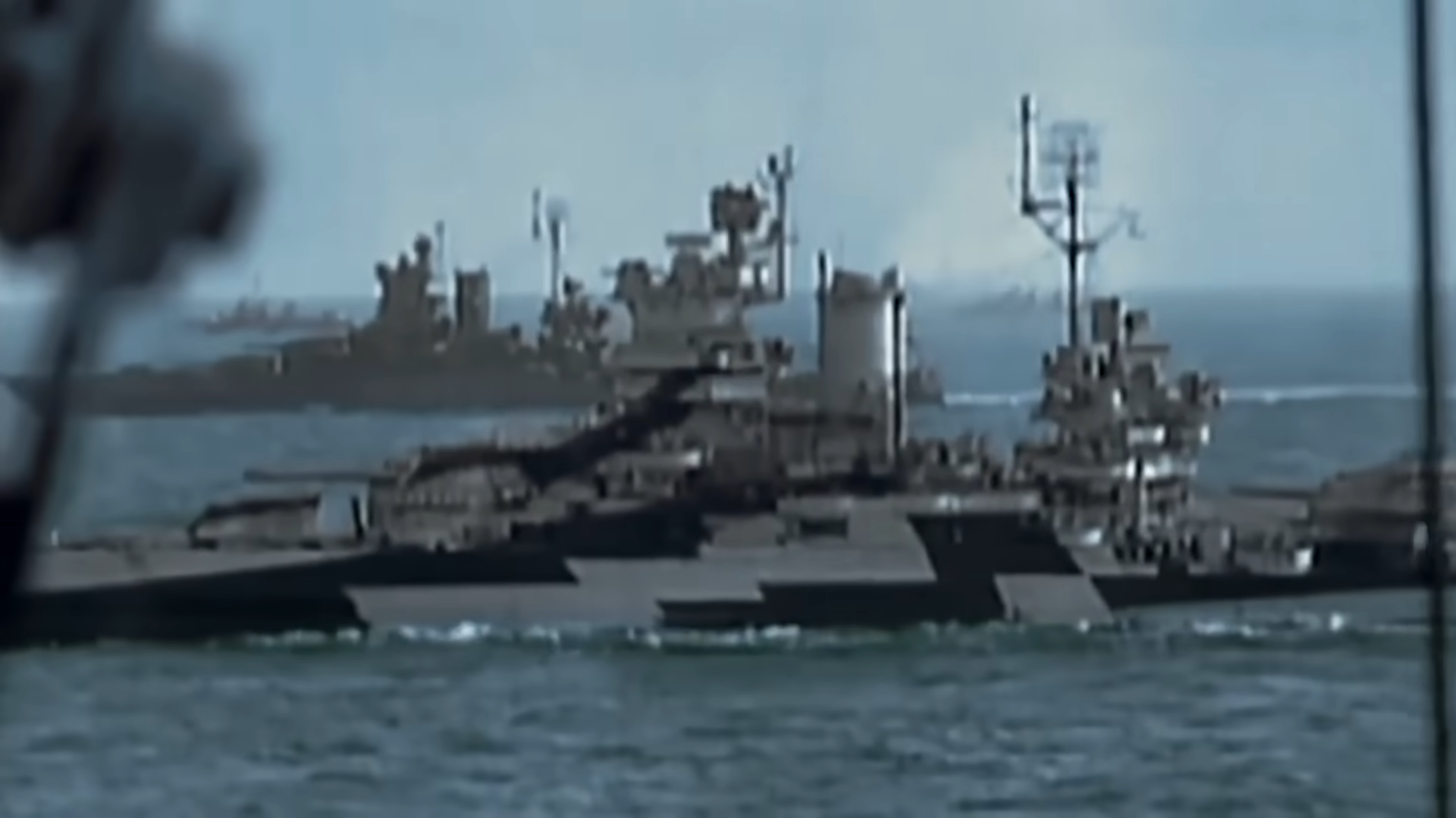Watch how a warship disappeared - then came back with bodies in the walls
