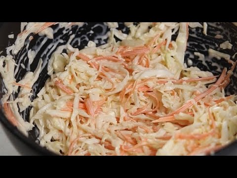 I made the creamiest coleslaw ever!